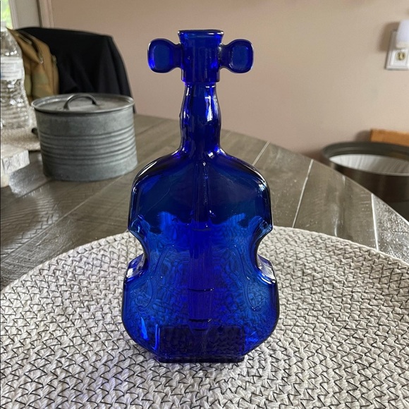 Source Unknown | Accents | Vintage Antique Blue Glass Blown Violin ...